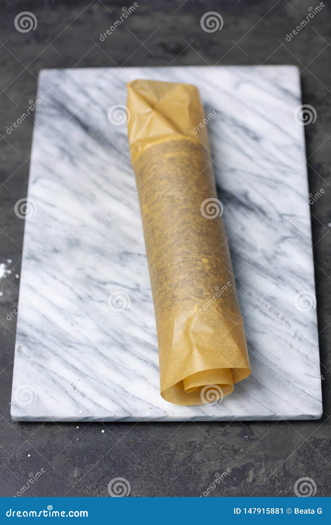 Making Sponge Cake Roulade with Berry Mousse - Cake in Parchment after ...