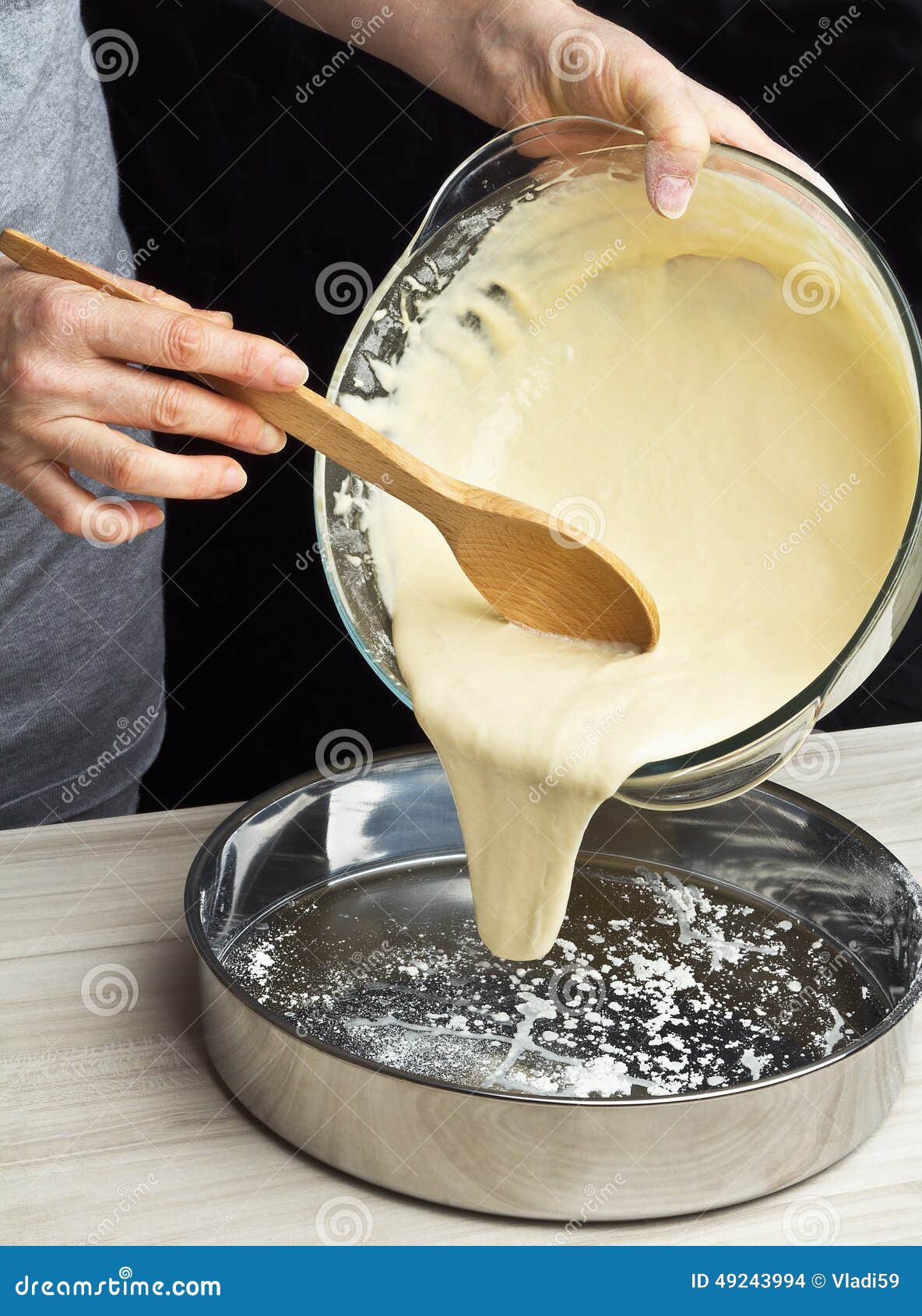 Making Sponge Cake. Series. Stock Photo - Image of cake, hand: 49243994