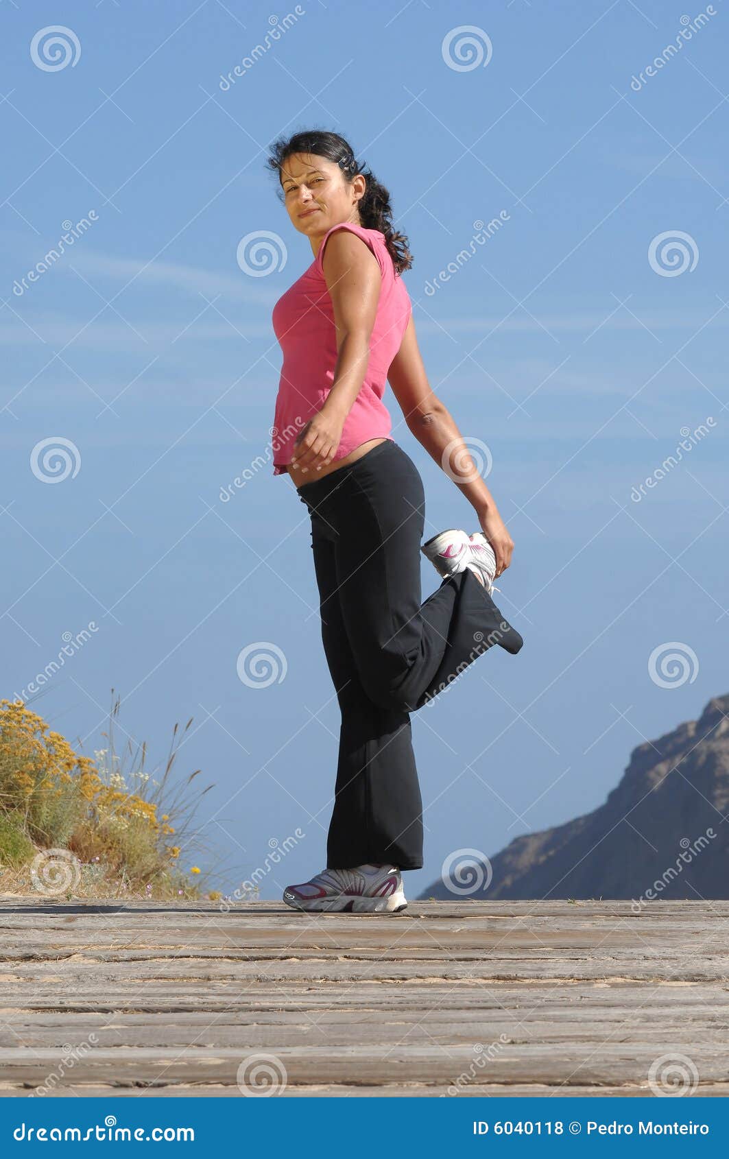 Making Stretching Movements Stock Photo - Image of athlete, blue: 6040118