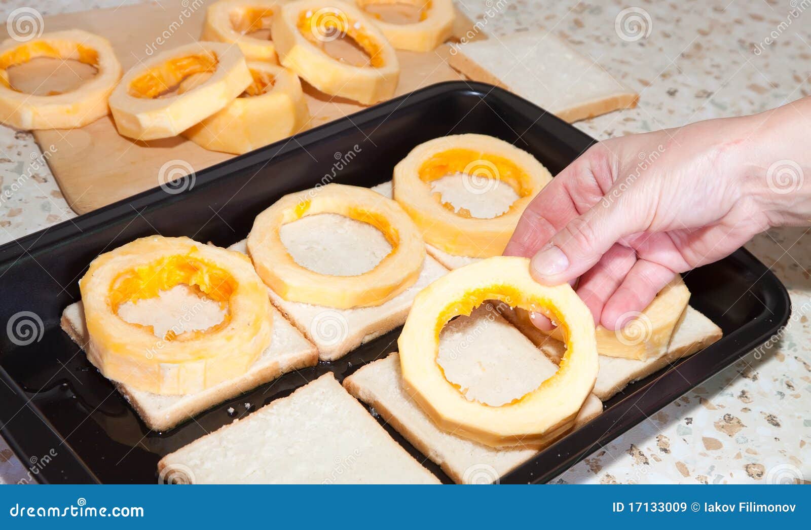 Making Stuffed Vegetable Marrow Stock Image - Image of component, rings ...