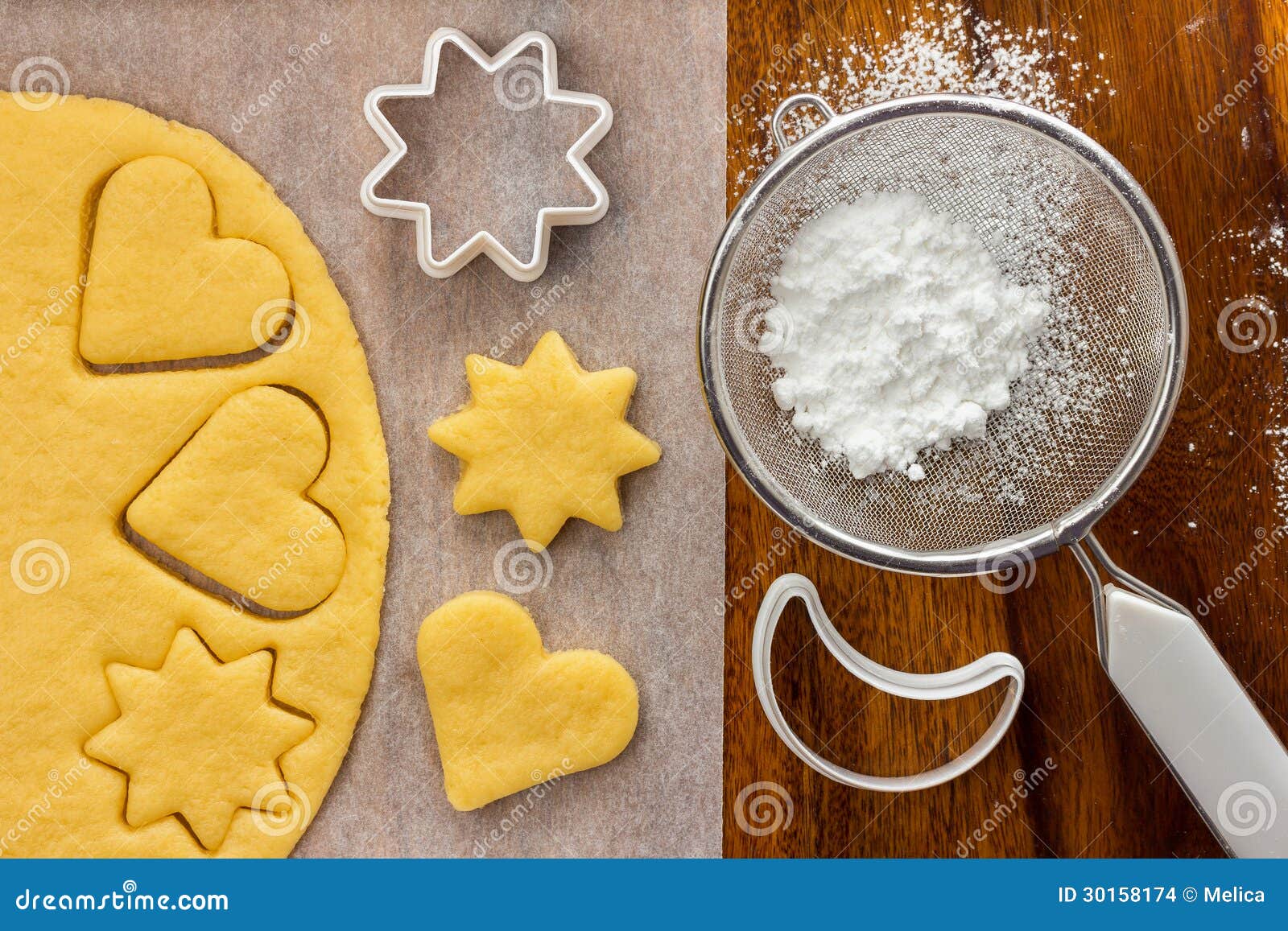 Making Cookies stock photo. Image of board, icing, biscuits - 30158174