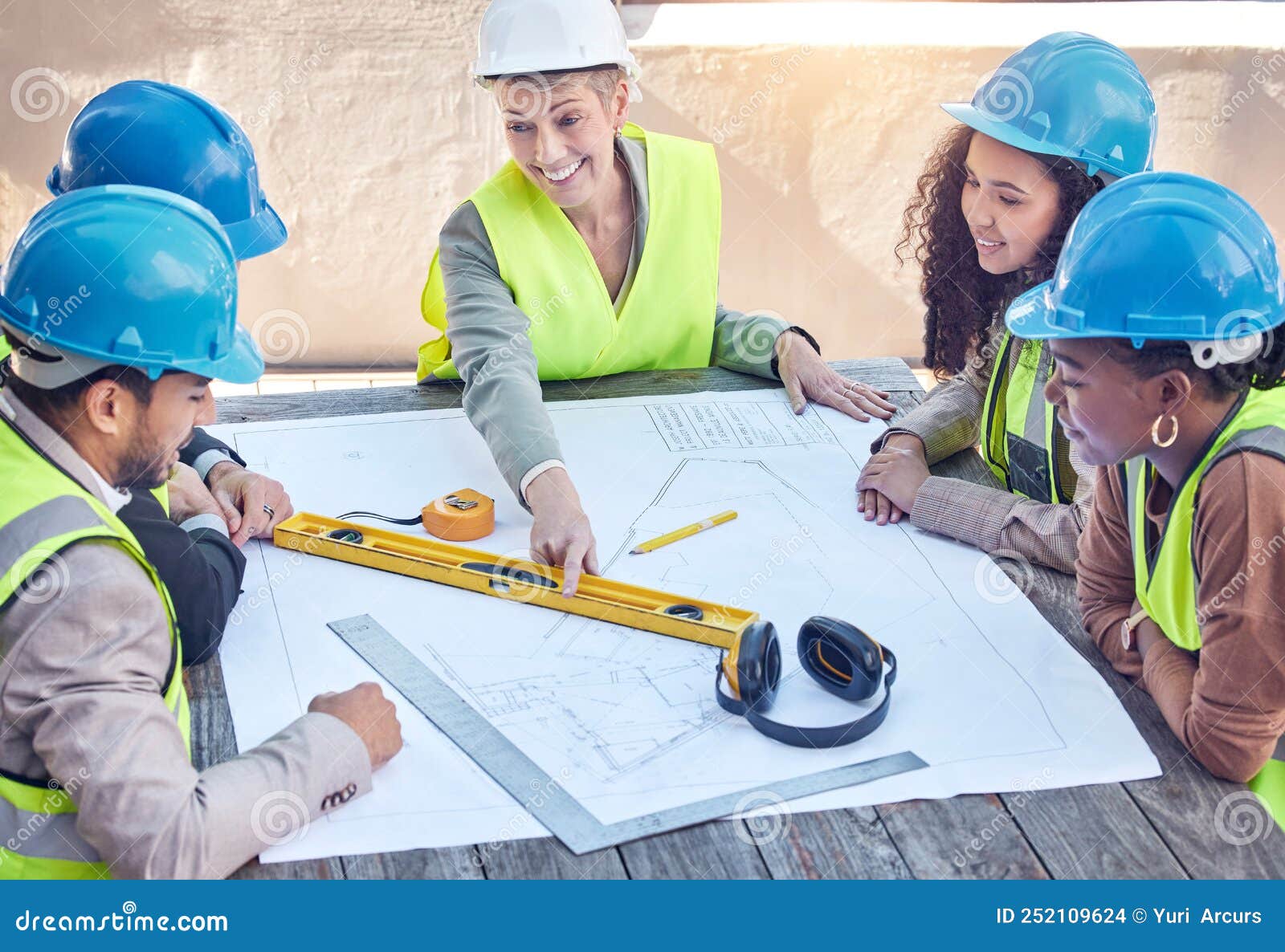 Making Sure Everything Goes According To Plan. a Group of Construction ...