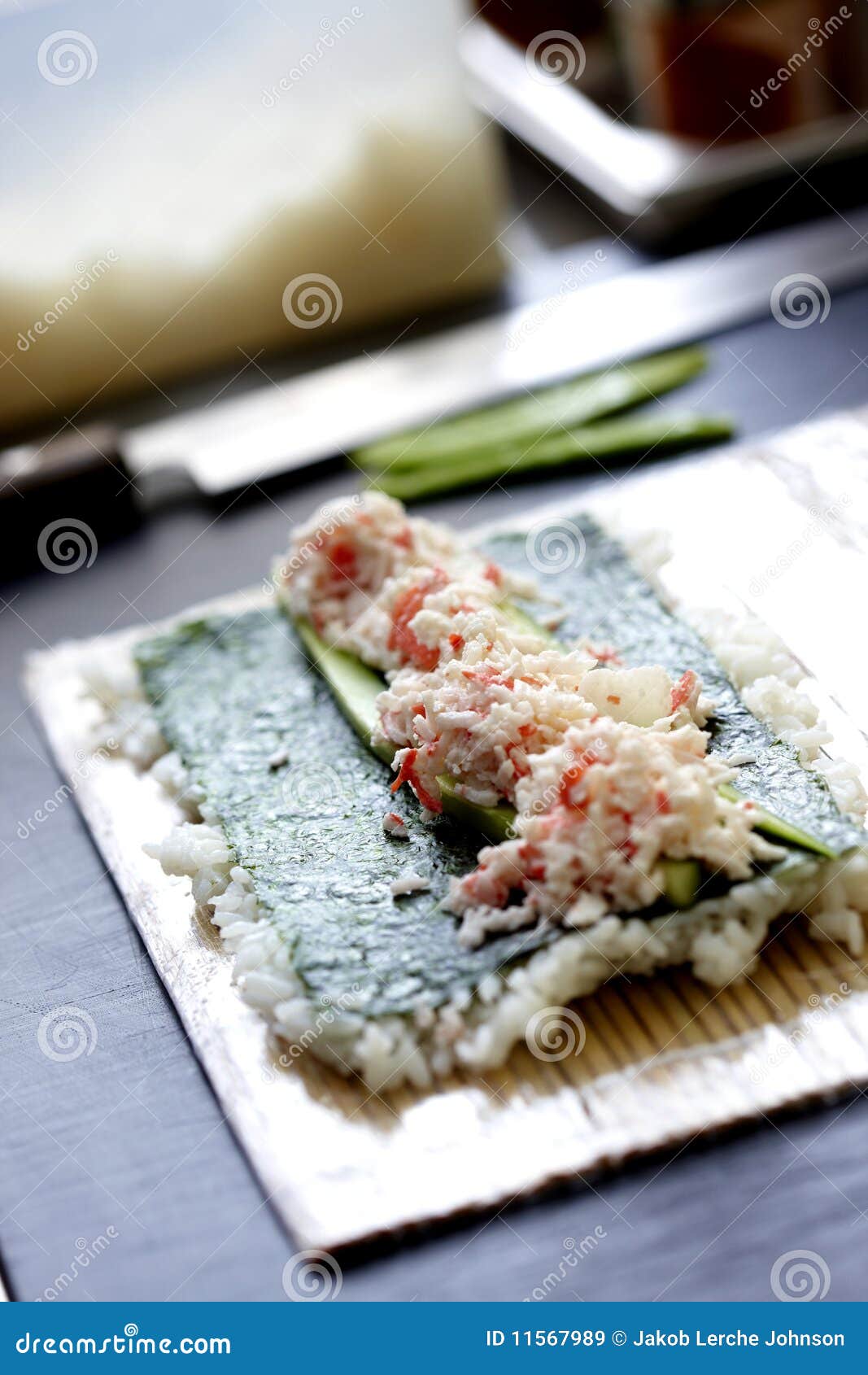 Making sushi stock image. Image of natural, californian - 11567989