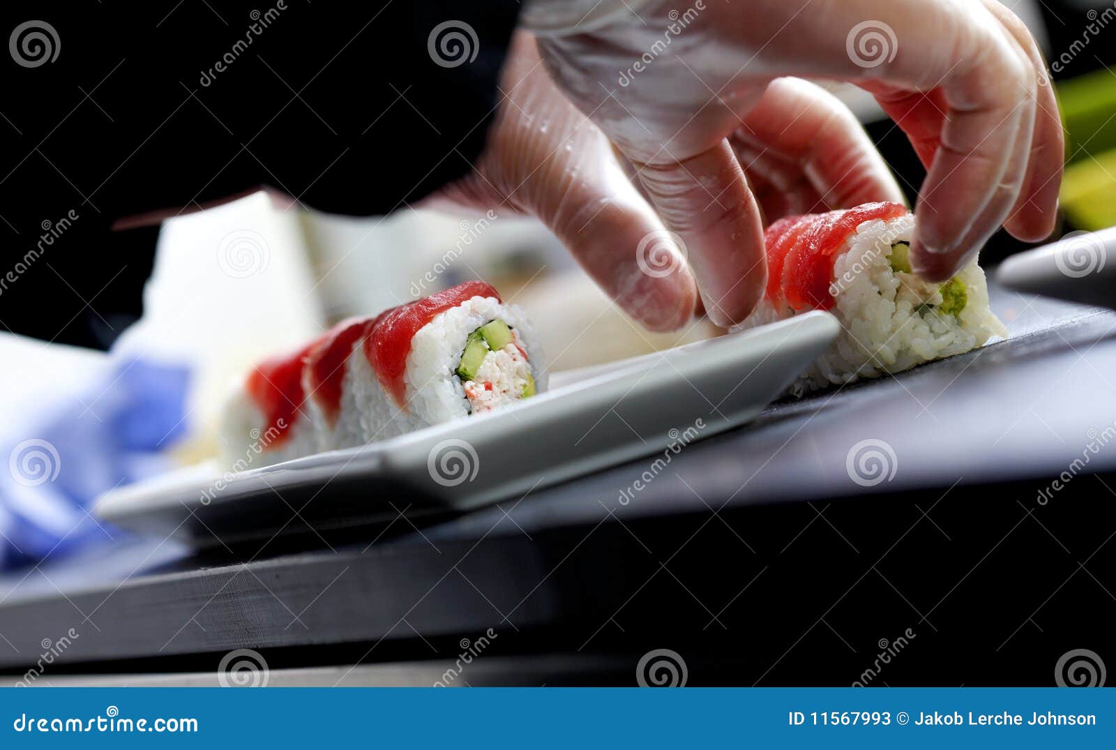 Making sushi stock image. Image of prepared, food, plate - 11567993