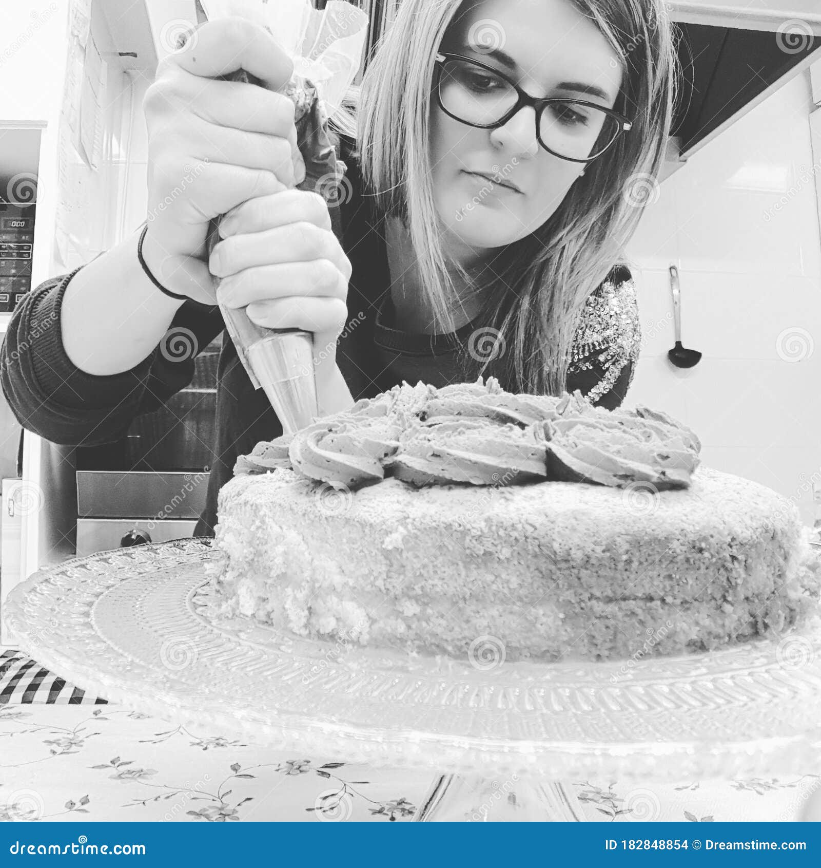 Making sweet cakes at work stock photo. Image of making - 182848854