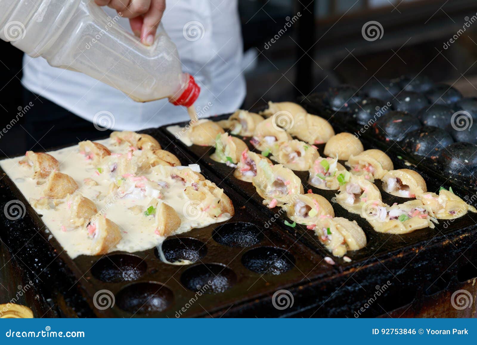 Making of Takoyaki stock photo. Image of fried, asian - 92753846