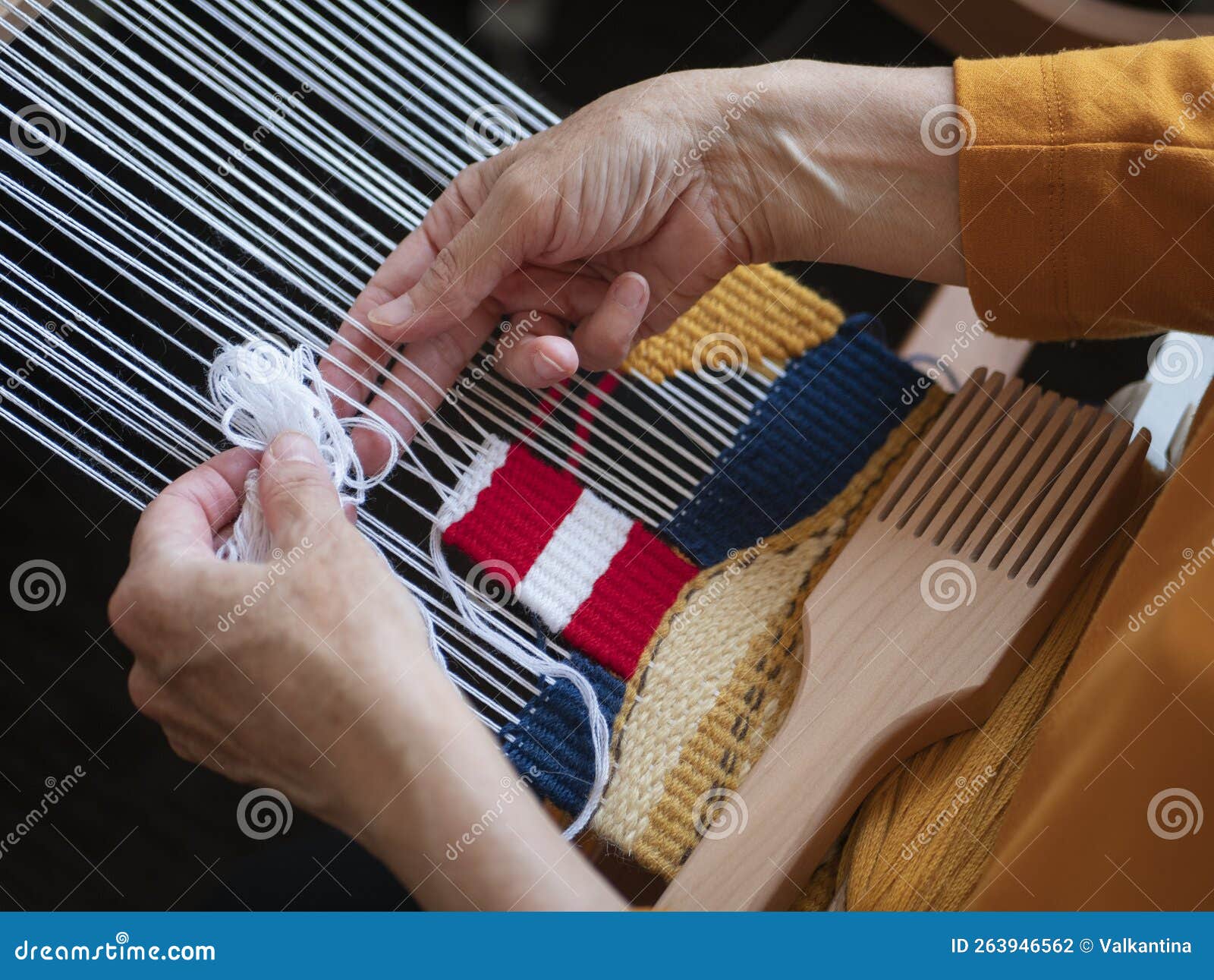 Making a Tapestry with an Image of Lighthouse. Creating Handmade Wall ...