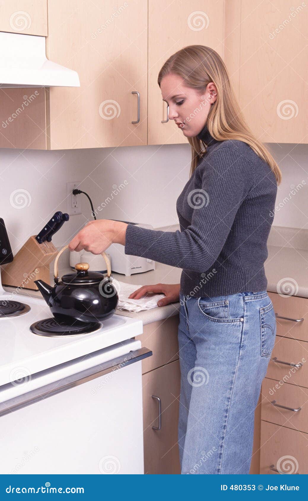 Making tea stock image. Image of girl, woman, female, appliance - 480353