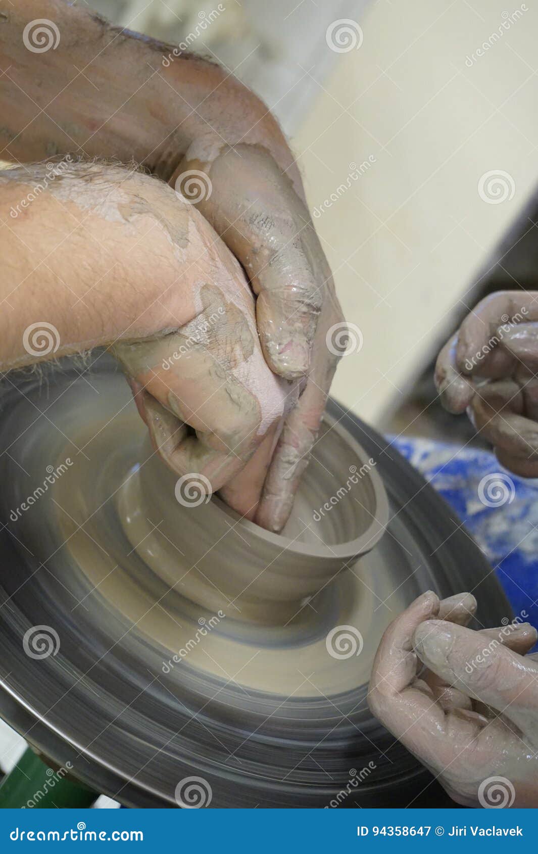 Making throwing pottery stock image. Image of handmade - 94358647
