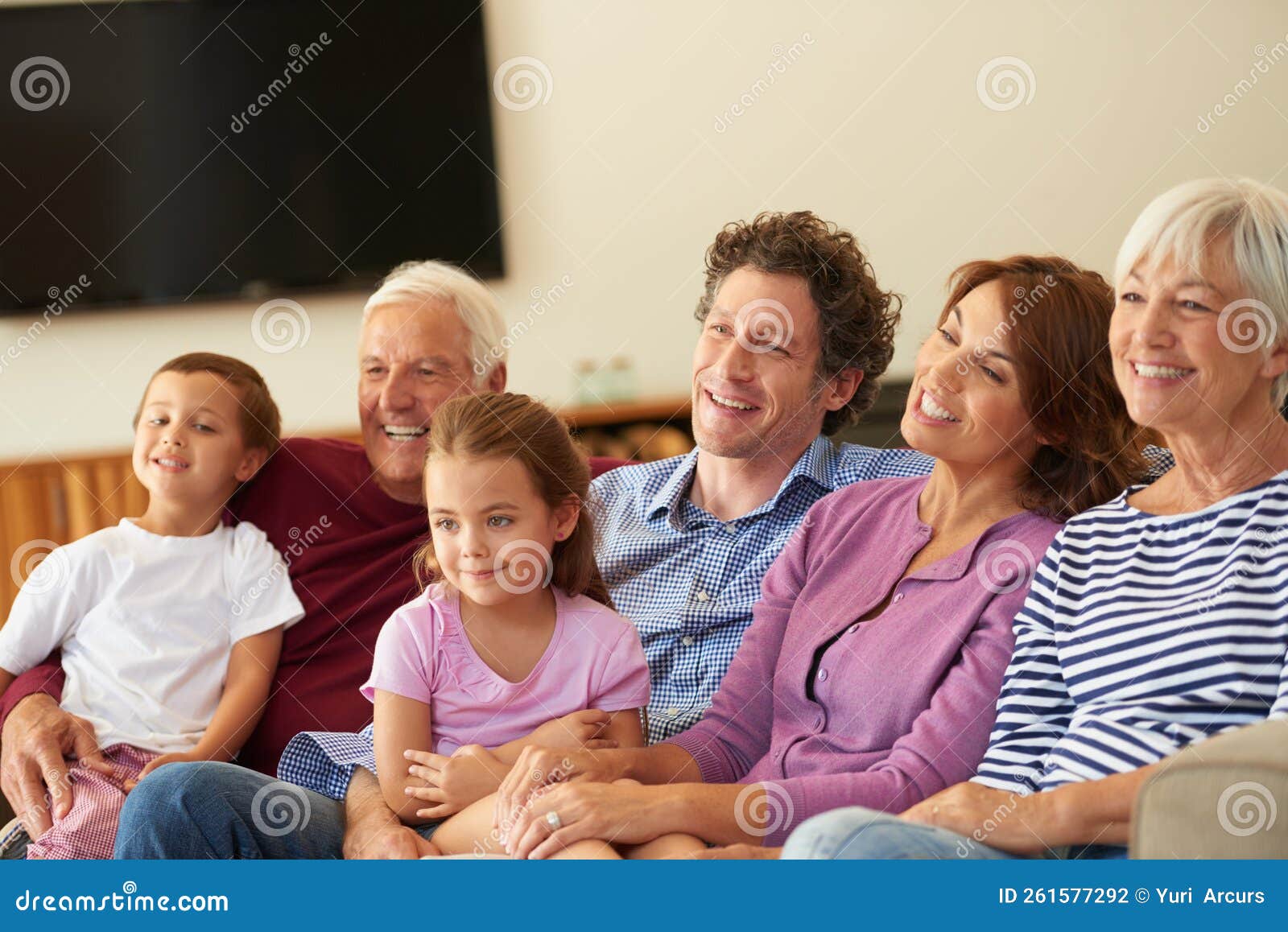 Making Time for Each Other. a Multi Generational Family Sitting on a ...