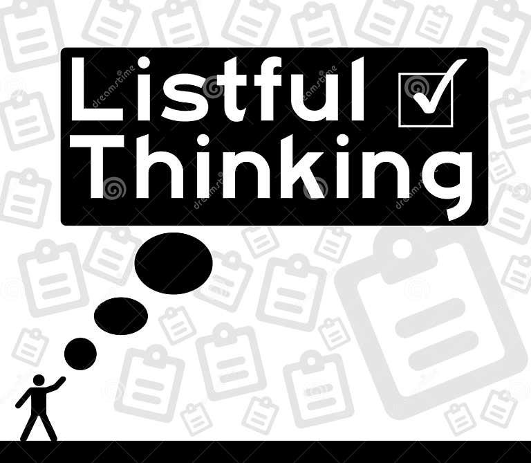 Listful thinking stock illustration. Illustration of agenda - 83373791
