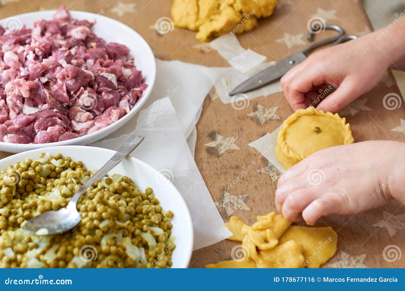 Making Traditional Mallorcan Food Stock Photo - Image of empanada ...