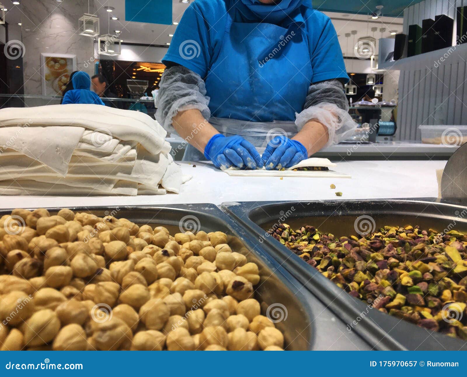 Making Turkish delight stock image. Image of turkey - 175970657