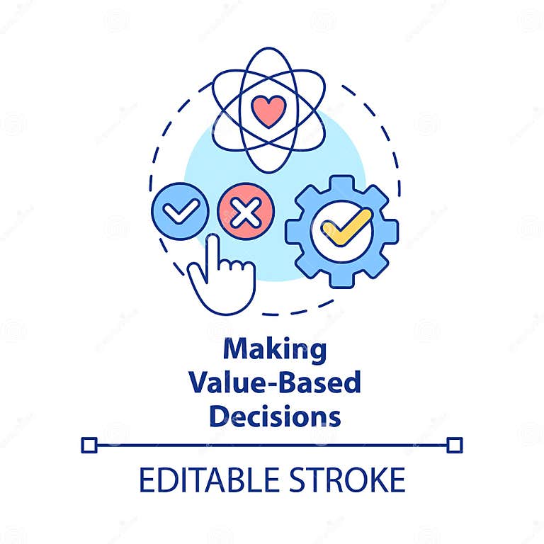 Making Value-based Decisions Concept Icon Stock Vector - Illustration ...
