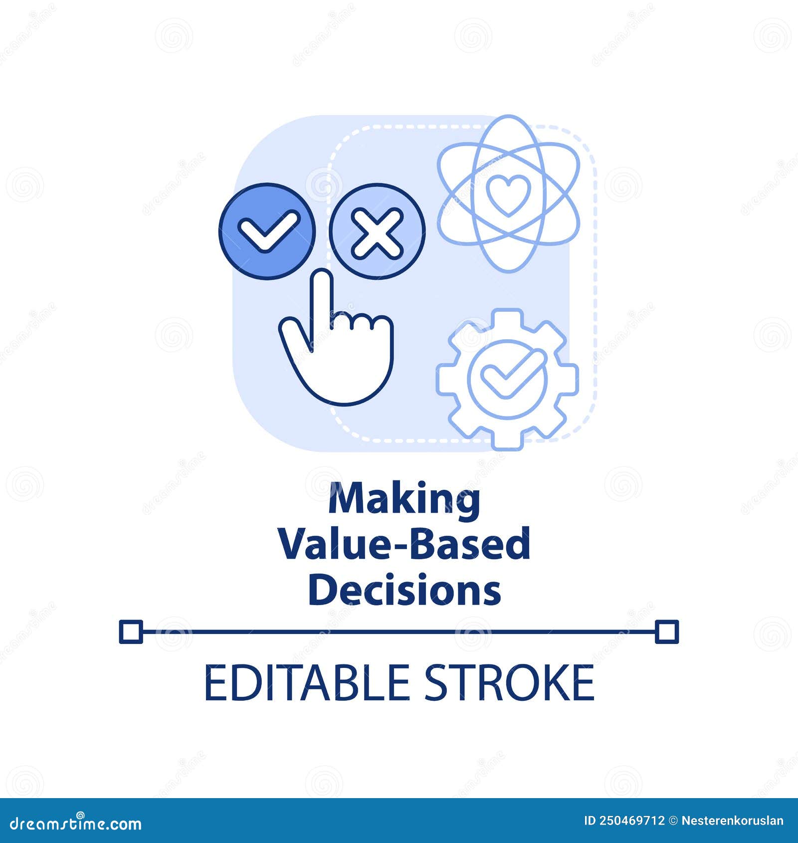 Making Value-based Decisions Light Blue Concept Icon Stock Vector ... Making Value-based Decisions Light Blue Concept Icon Stock Vector ...