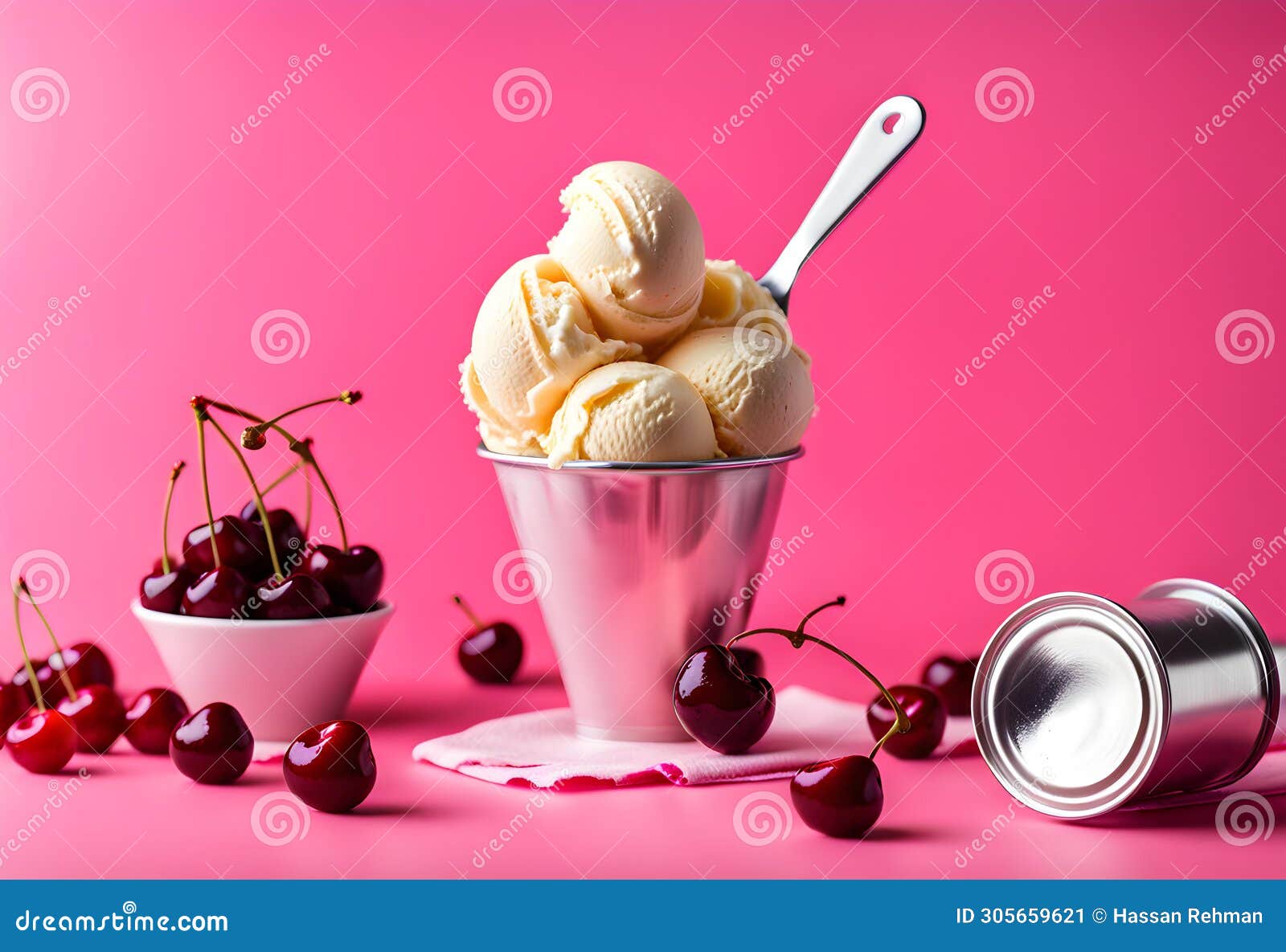 Making Vanilla Ice Cream Scoop Stock Illustration - Illustration of ...