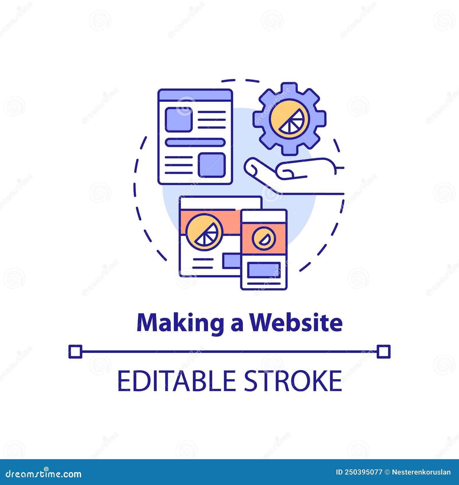 Making Website Concept Icon Stock Illustration - Illustration of ...