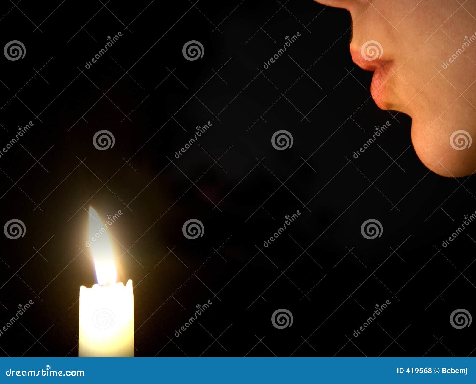 Making a Wish stock photo. Image of candle, celebrant, black - 419568