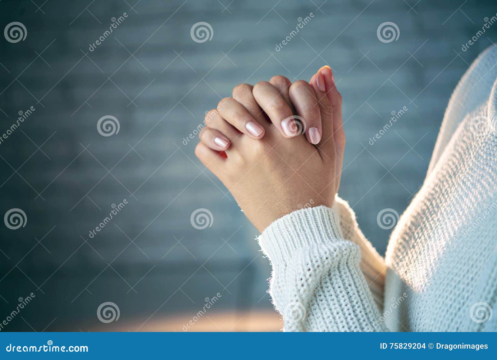Making a wish stock photo. Image of female, christian - 75829204