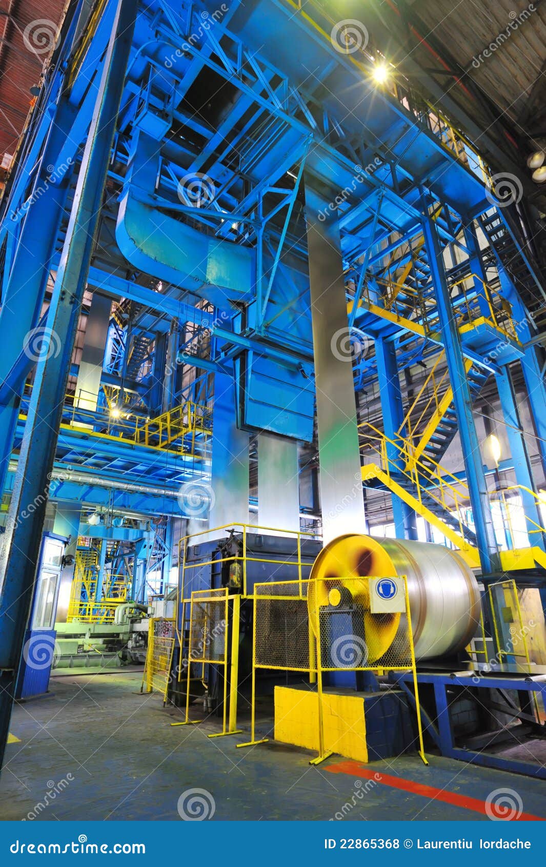 Making the Zinc Rolls of Steel Sheet Stock Photo - Image of factory ...