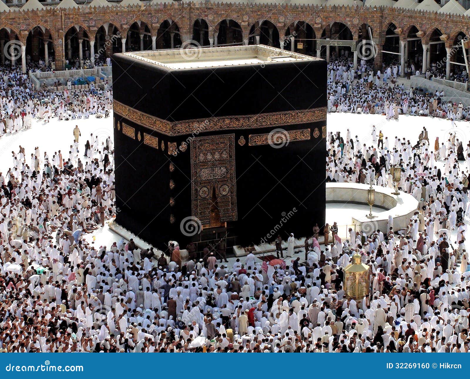 Makkah Kaaba Hajj Moslims redactionele afbeelding. Image of oprichting ...