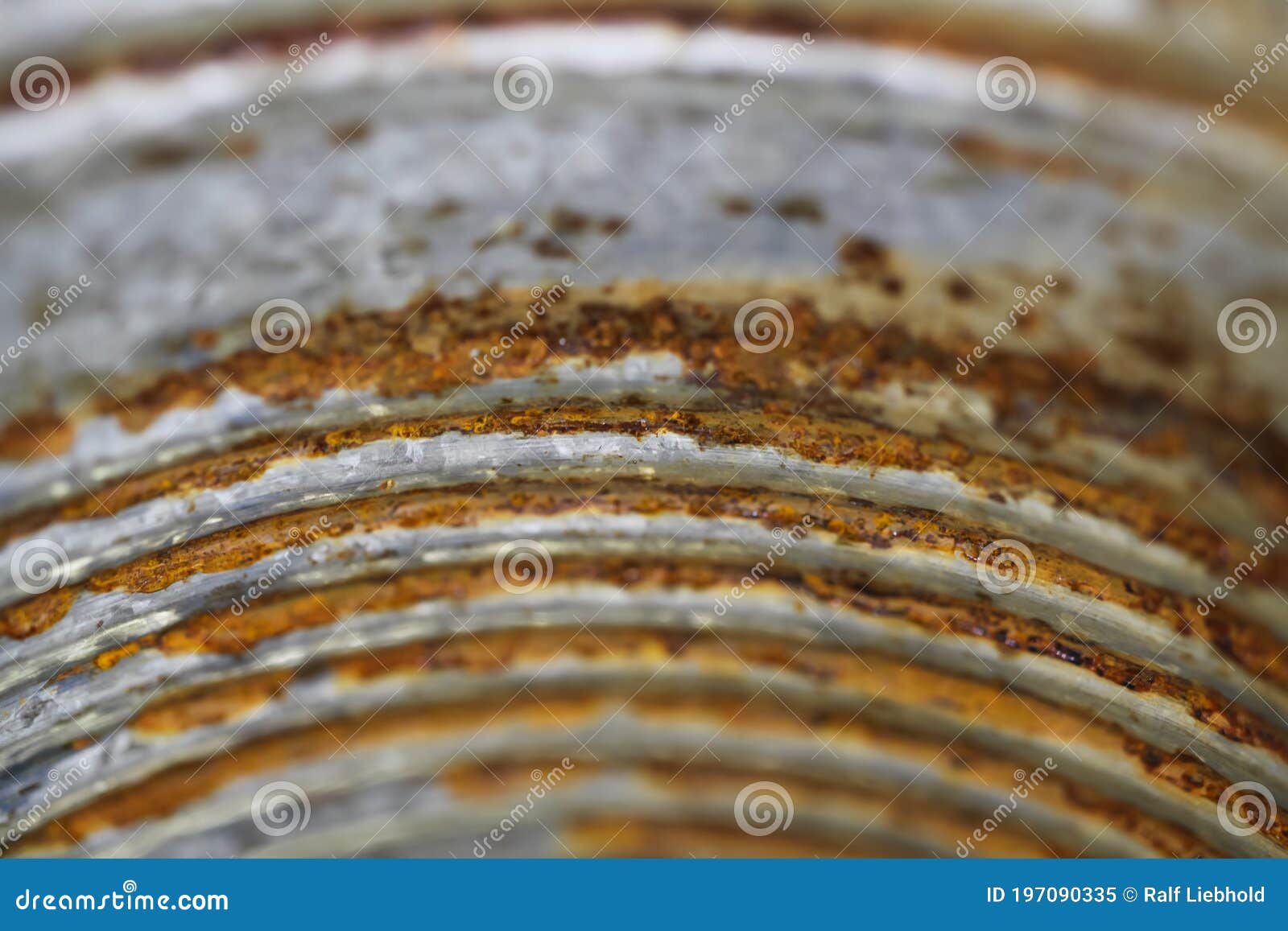 Makro Closeup Inside Metal Food Can with Rusty Corroded Surface Stock ...