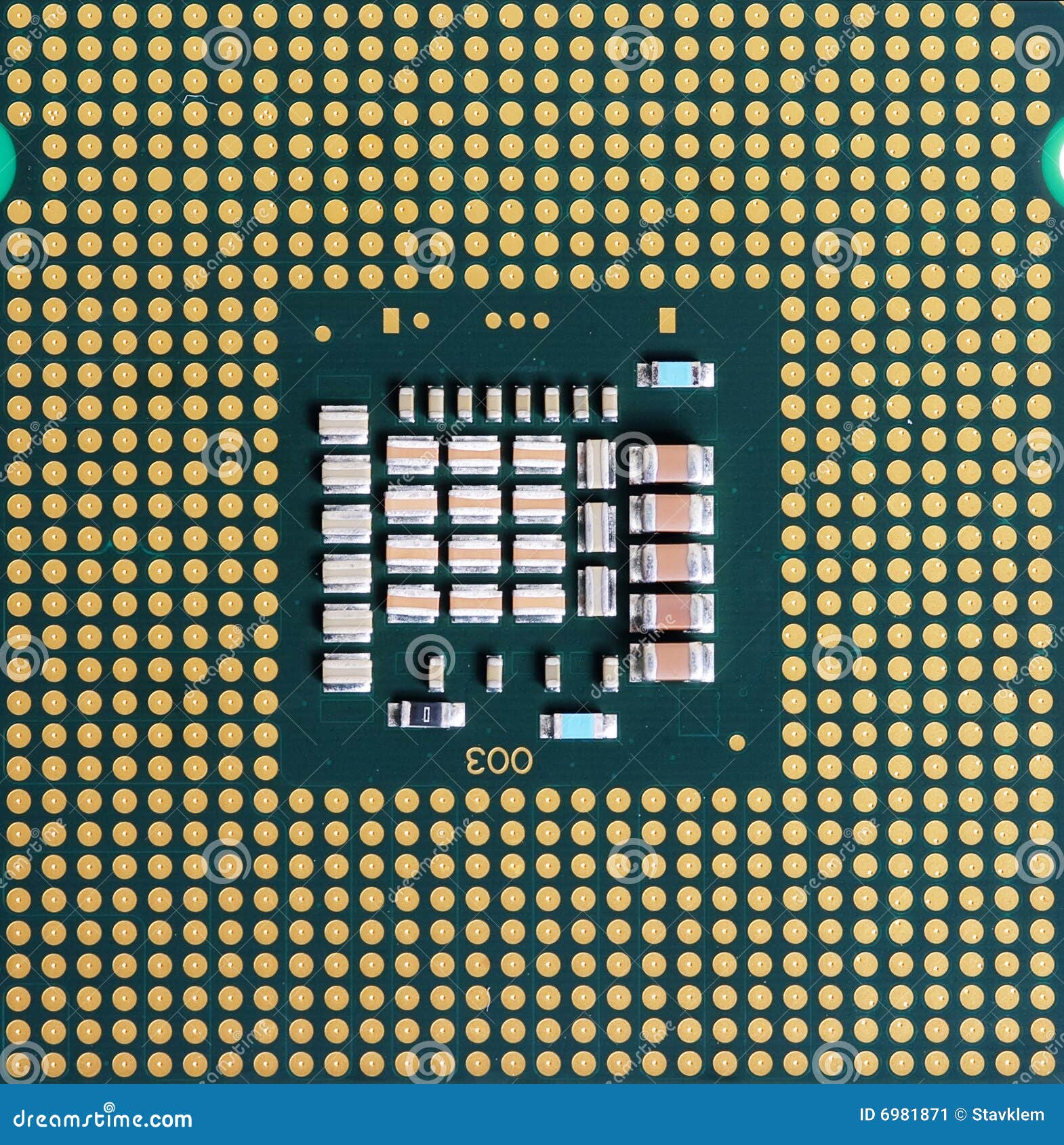 Makro des CPU-Prozessors stockbild. Bild von speicher - 6981871