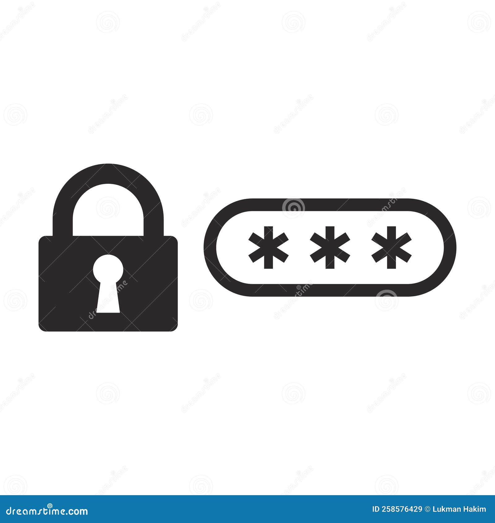 Password Security Symbol Design Stock Vector - Illustration of private ...