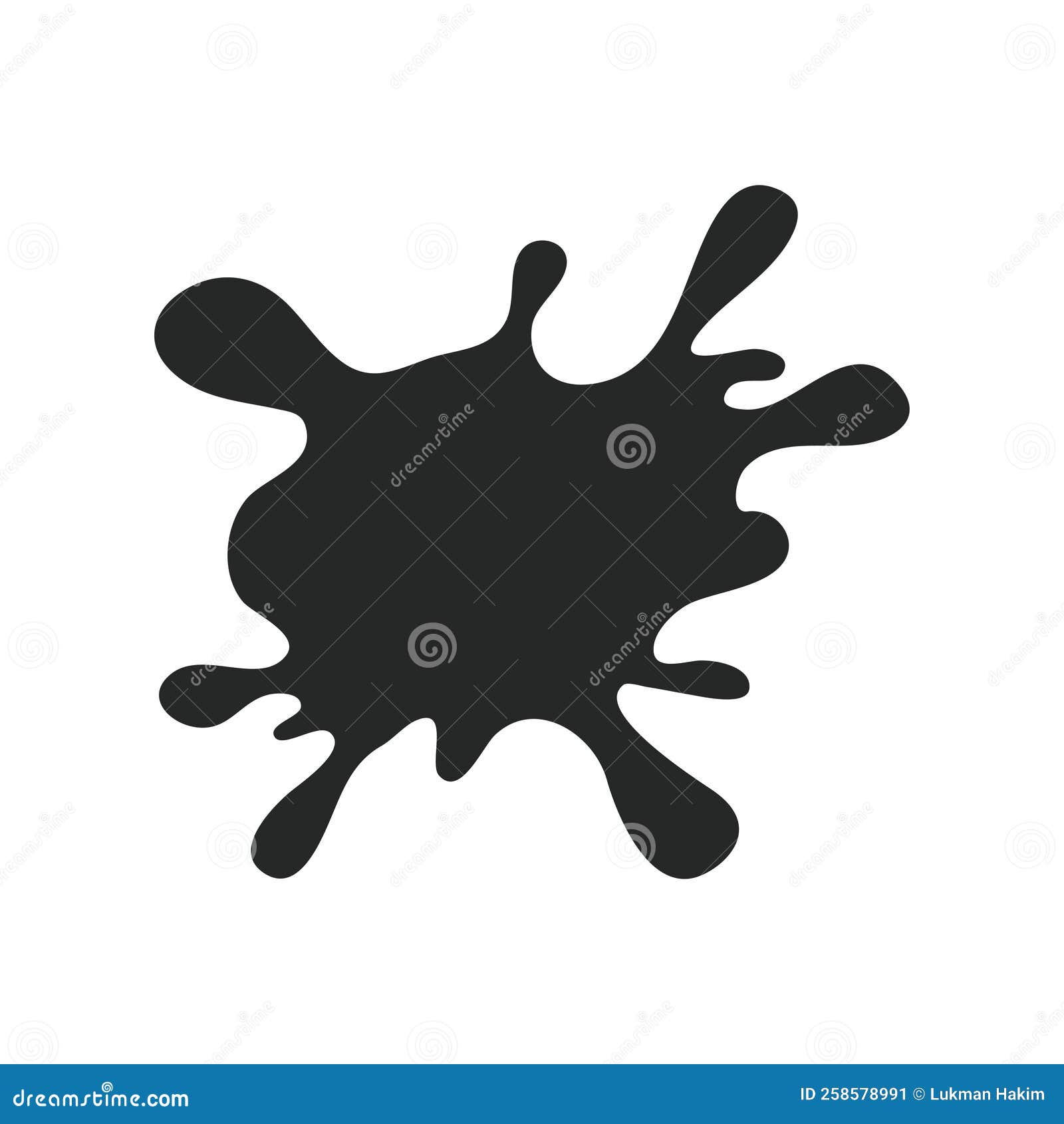Water splash symbol stock vector. Illustration of shape - 258578991