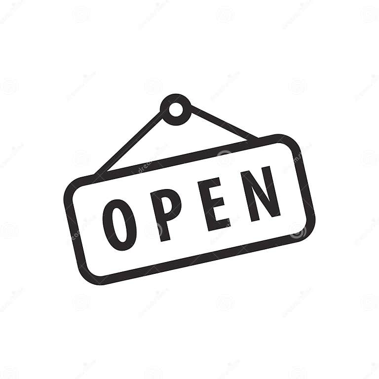 Open Sign Vector Icon Open Icon Symbol, Logo Illustration. Vector ...