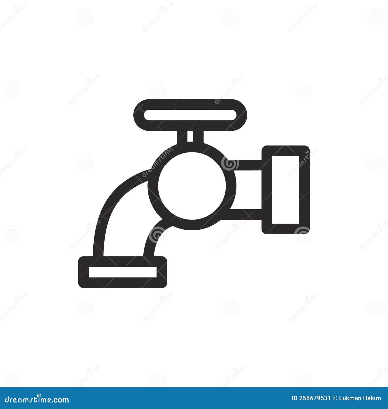 Water tap icon stock vector. Illustration of isolated - 258679531