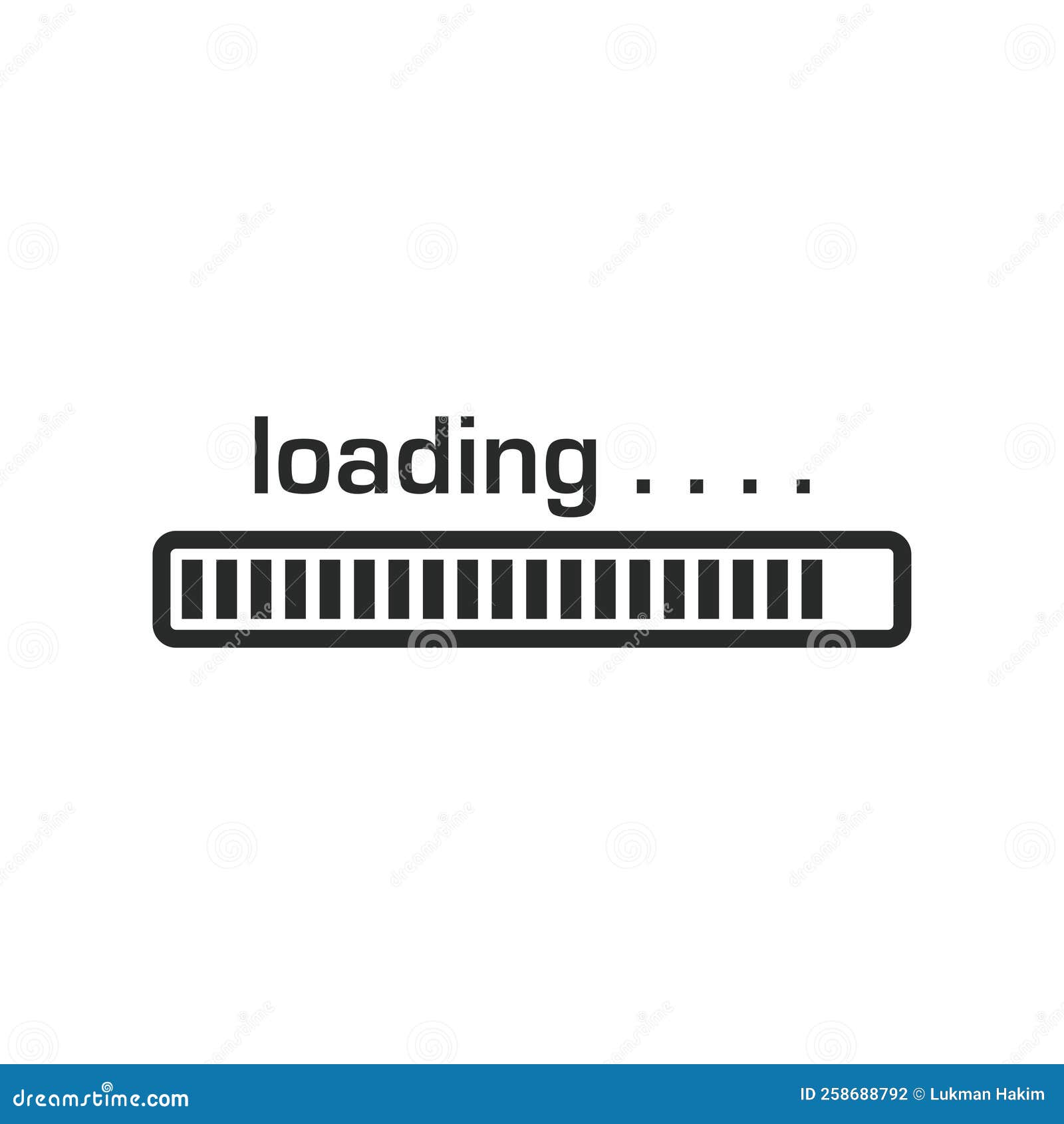 Computer Loading Icon Balck and White Background Stock Vector ...