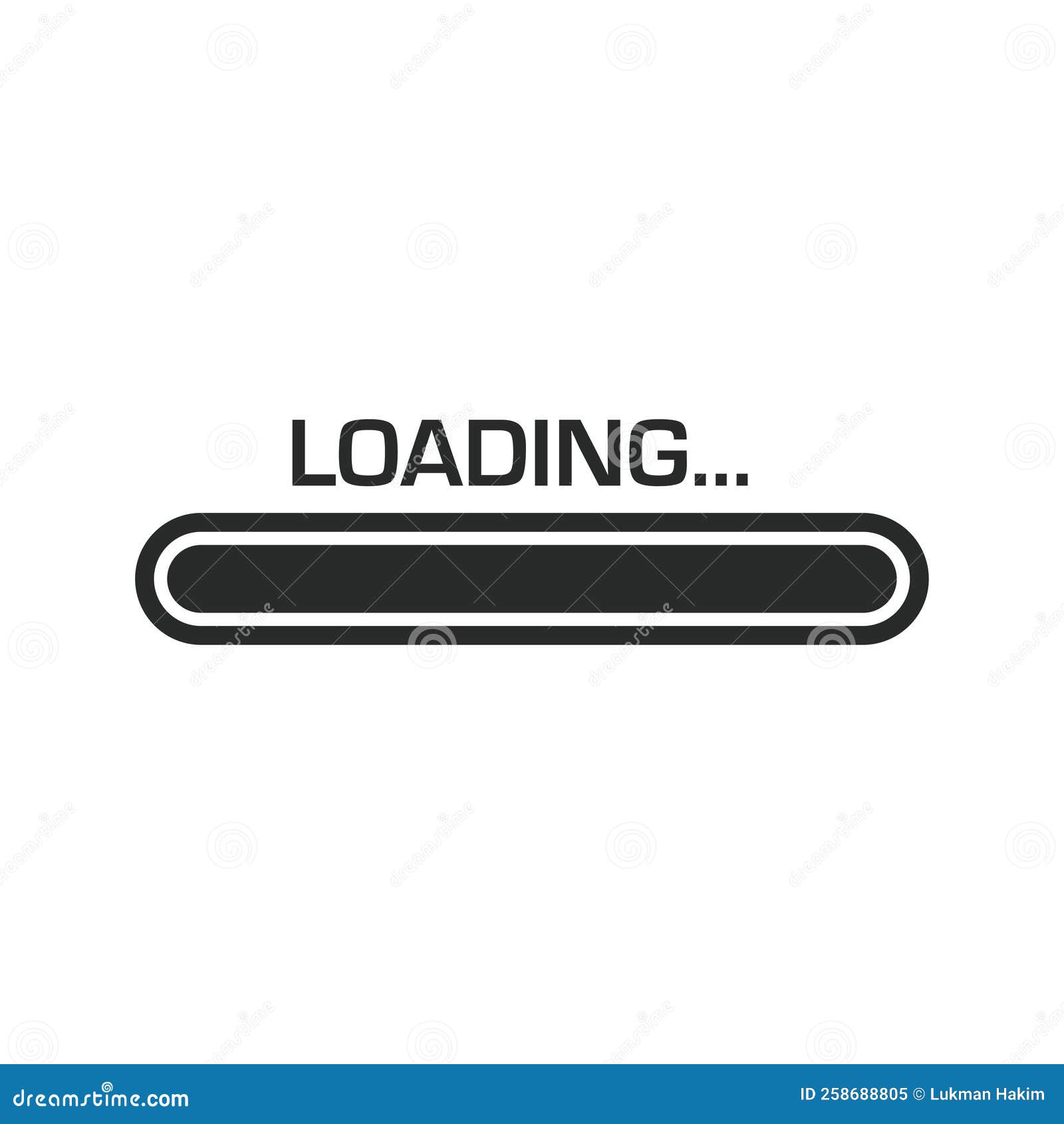 Computer Loading Icon Balck and White Background Stock Vector ...