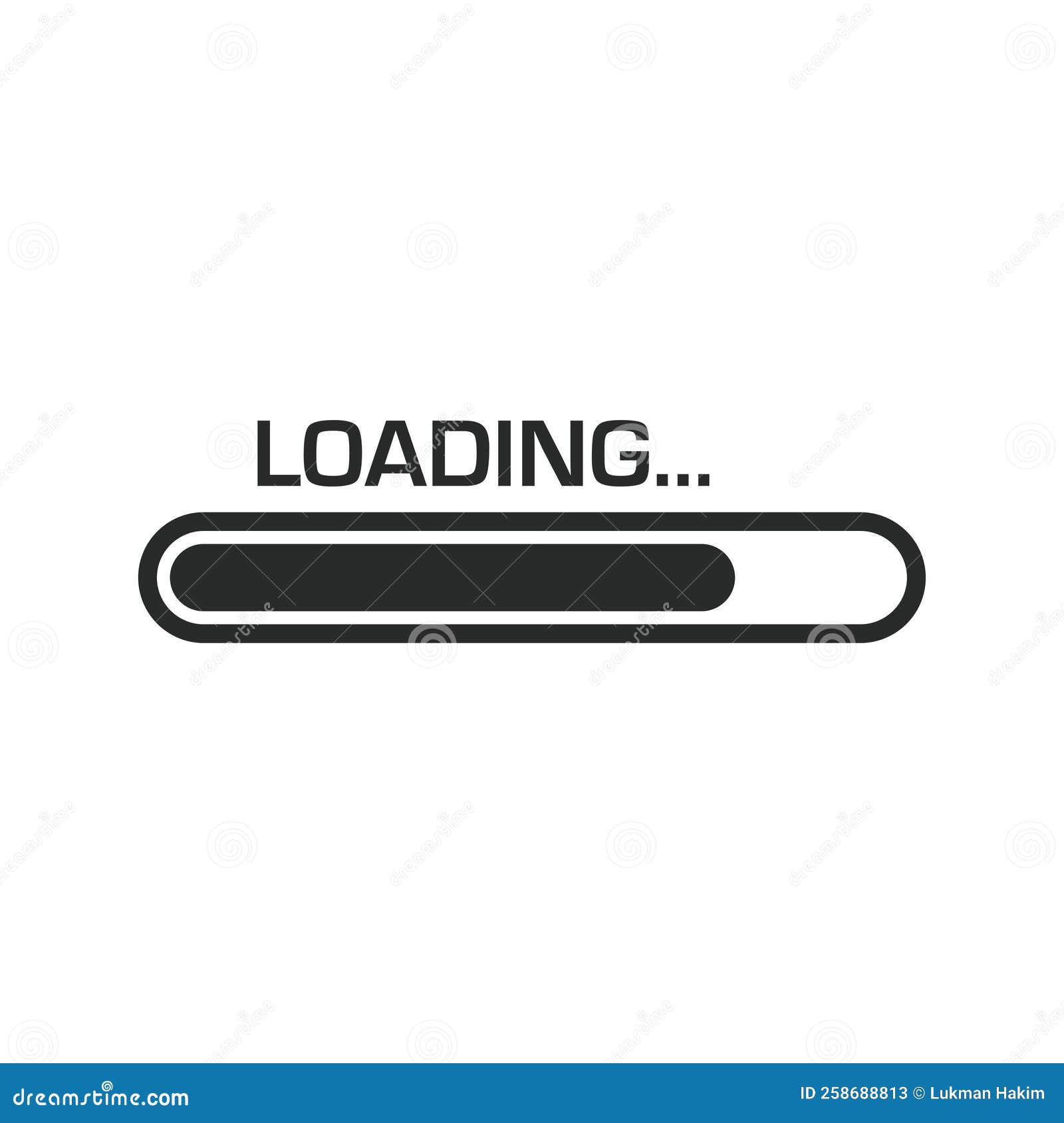 Computer Loading Icon Balck and White Background Stock Vector ...