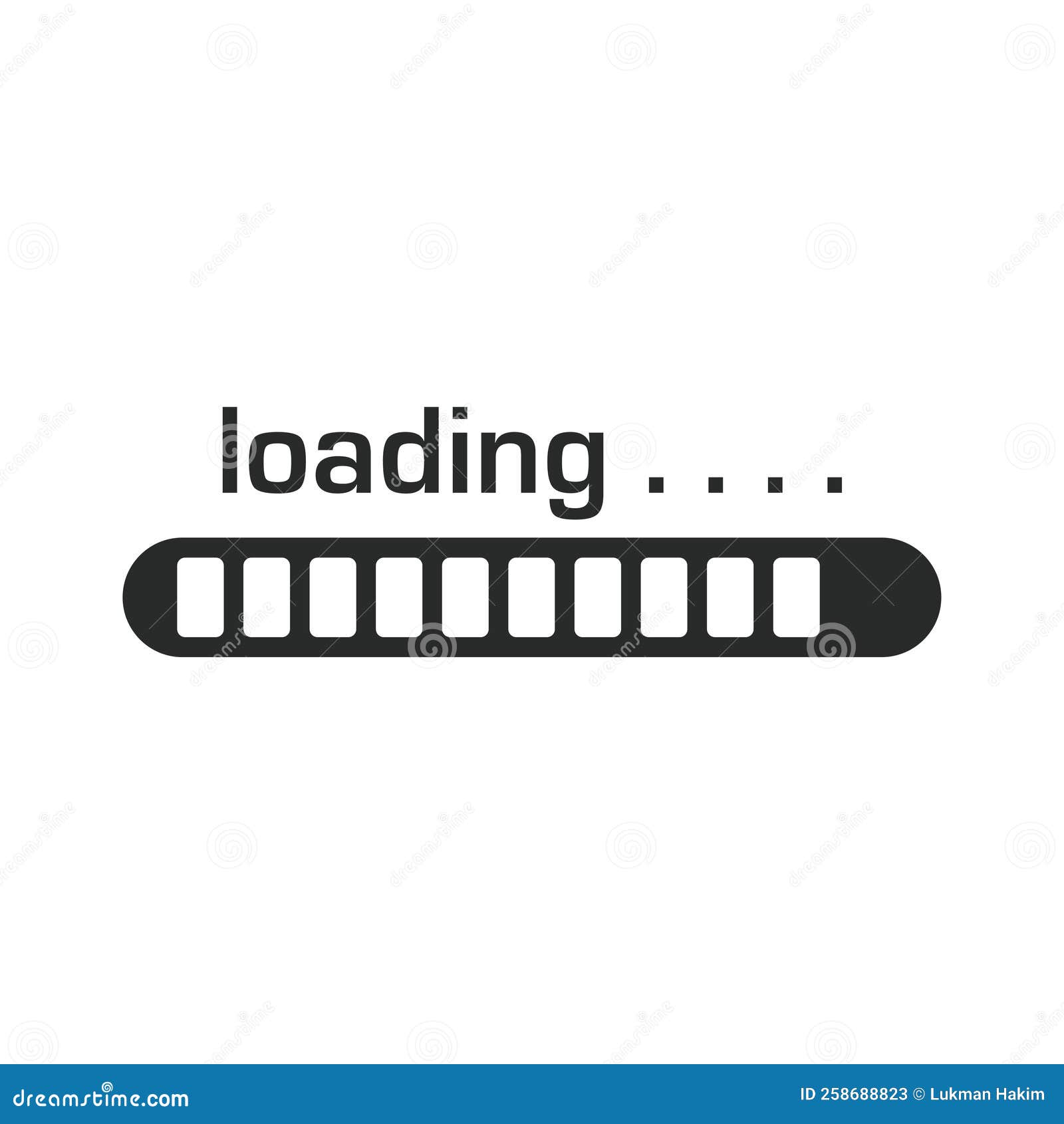 Computer Loading Icon Balck and White Background Stock Vector ...