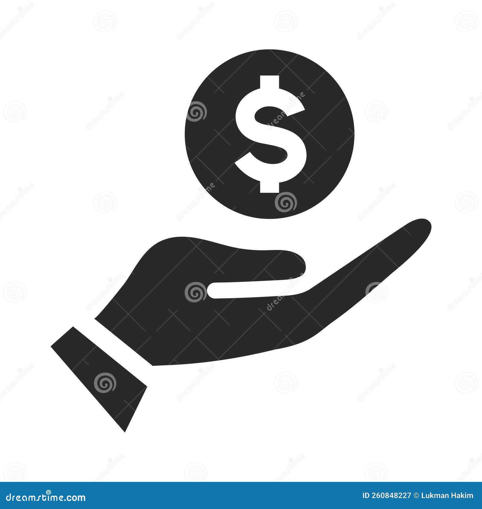Hand Holding Money Icon Vector Design Illustration Stock Vector ...
