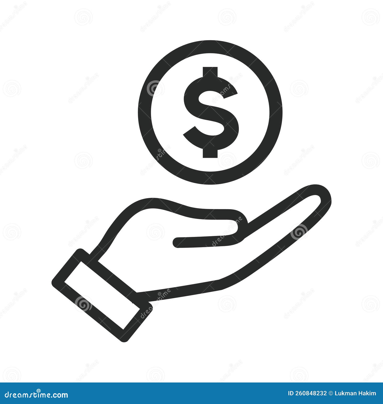 Hand Holding Money Icon Vector Design Illustration Stock Vector ...