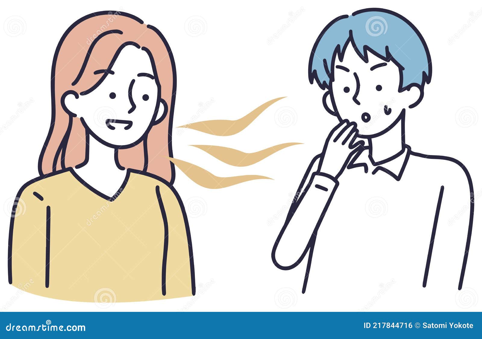 Mal Aliento Hembra Vector Ilustración Ilustración del Vector ...