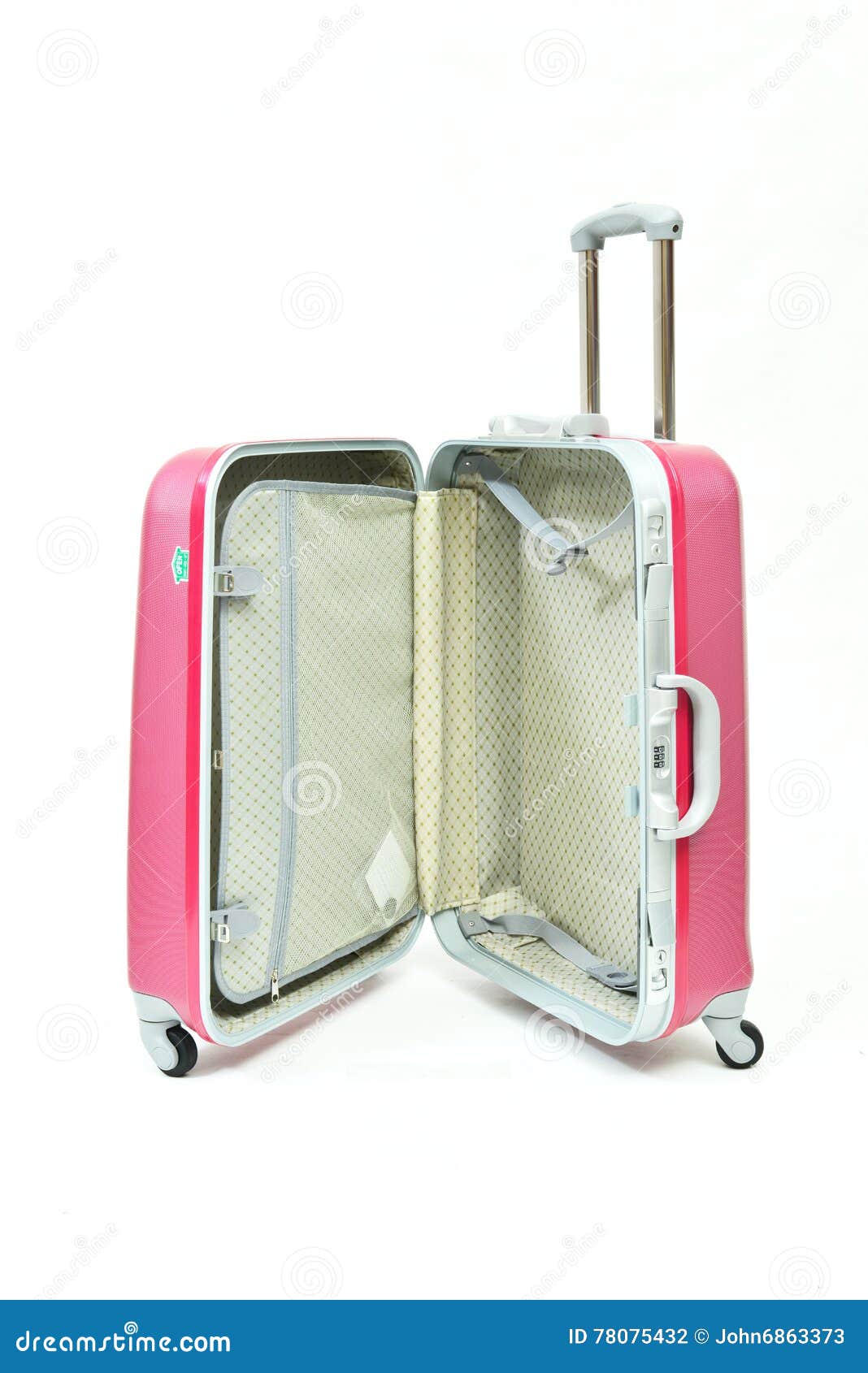 Mala De Viagem Cor-de-rosa Aberta Foto de Stock - Imagem de railway ...