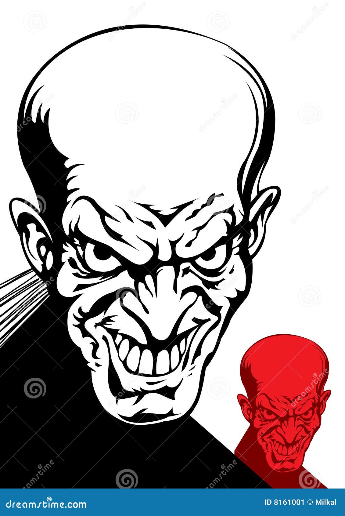 Mala persona ilustración del vector. Ilustración de negro - 8161001