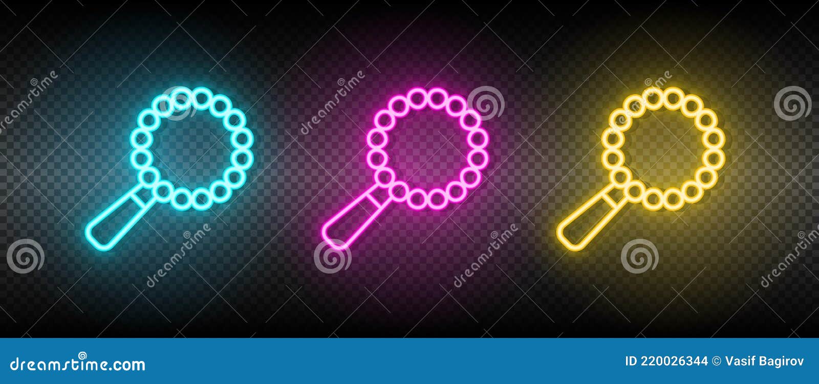 Mala Symbol Neon Icon. Blue Neon Vector Icon. Smoke Effect Blue ...