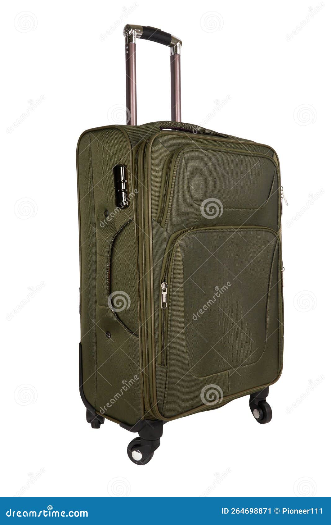 Mala verde isolada imagem de stock. Imagem de caso, viajante - 264698871