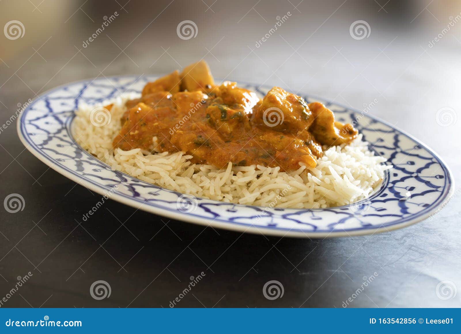 Malabar Chicken Curry With Rice And Roti Royalty-Free Stock Photo ...