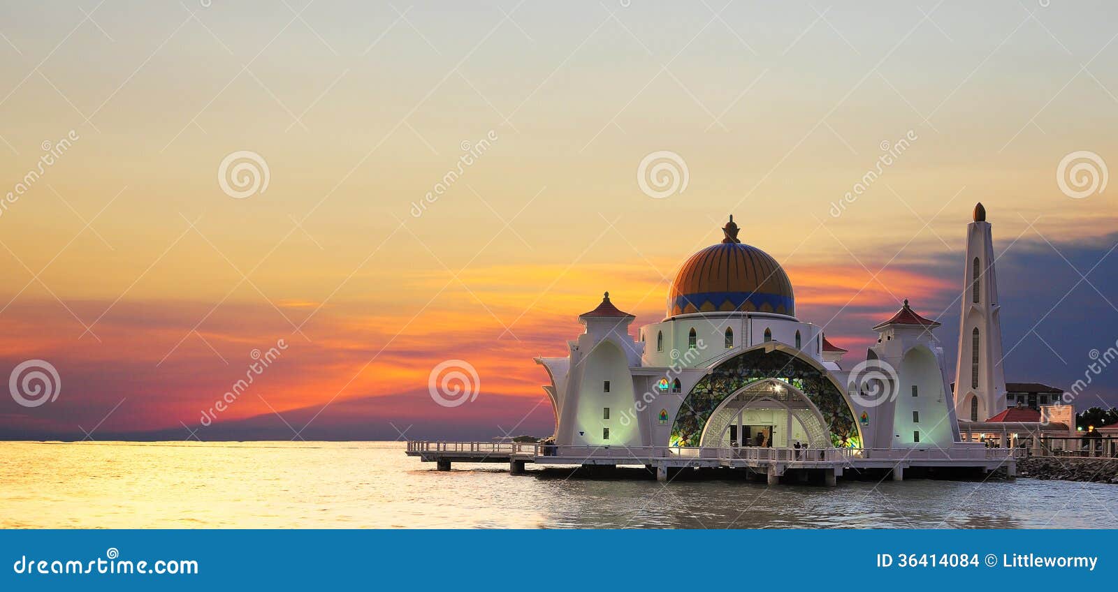 Selat Melaka (Strait Malacca) Mosque, Malacca, Malaysia Royalty-Free ...