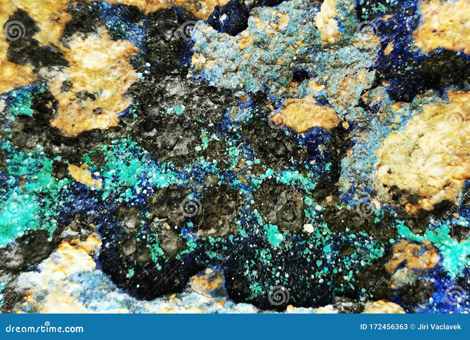 Malachite and Azurite Mineral Stock Image - Image of semi, geology ...