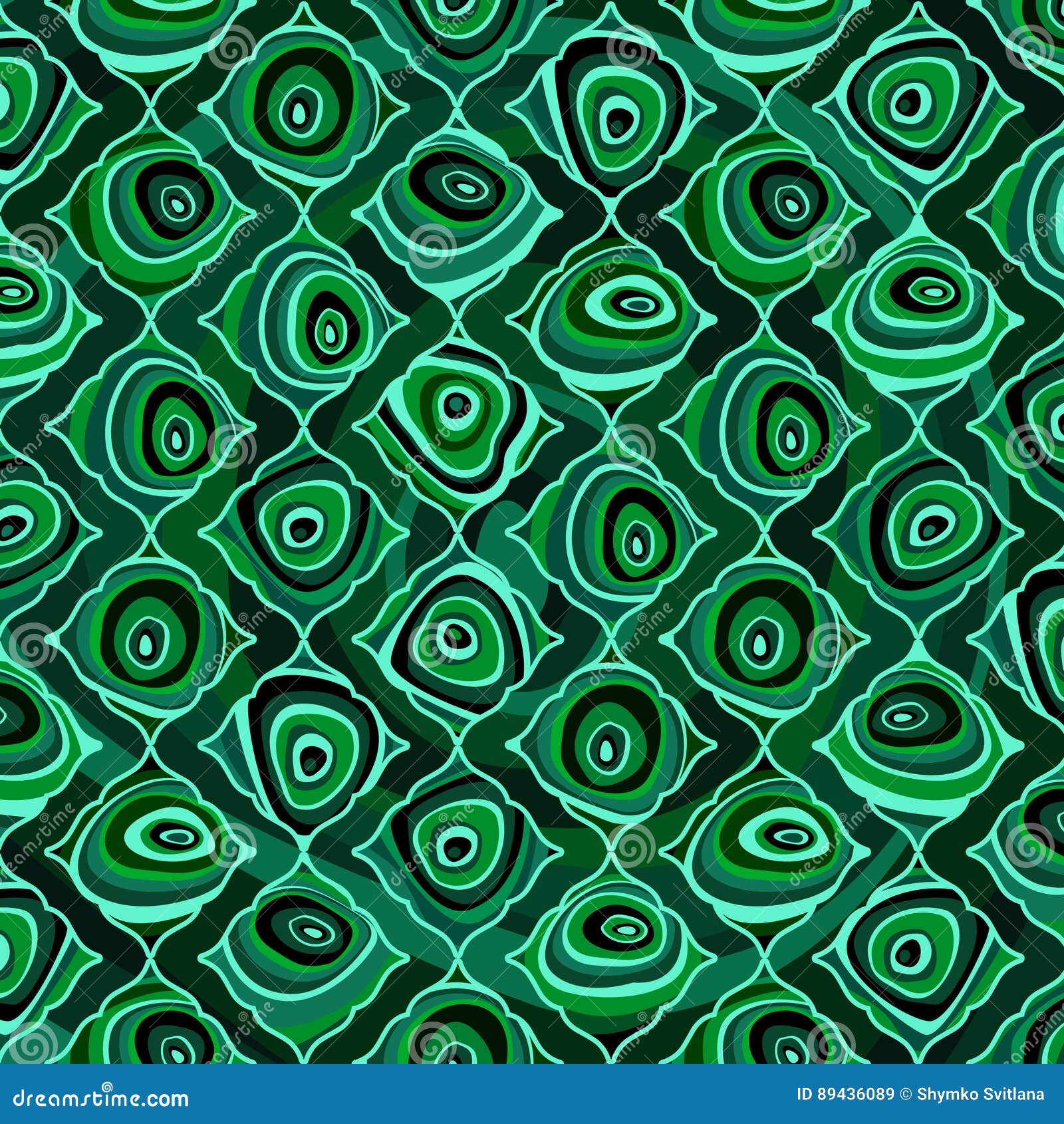 Malachite Ornamental Pattern Stock Vector - Illustration of symmetry ...