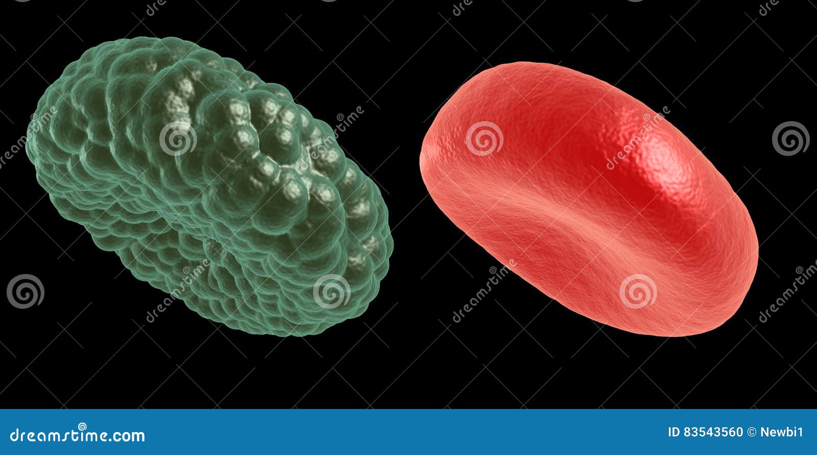 Maladie Verte Et Globule Rouge Illustration Stock - Illustration du ...