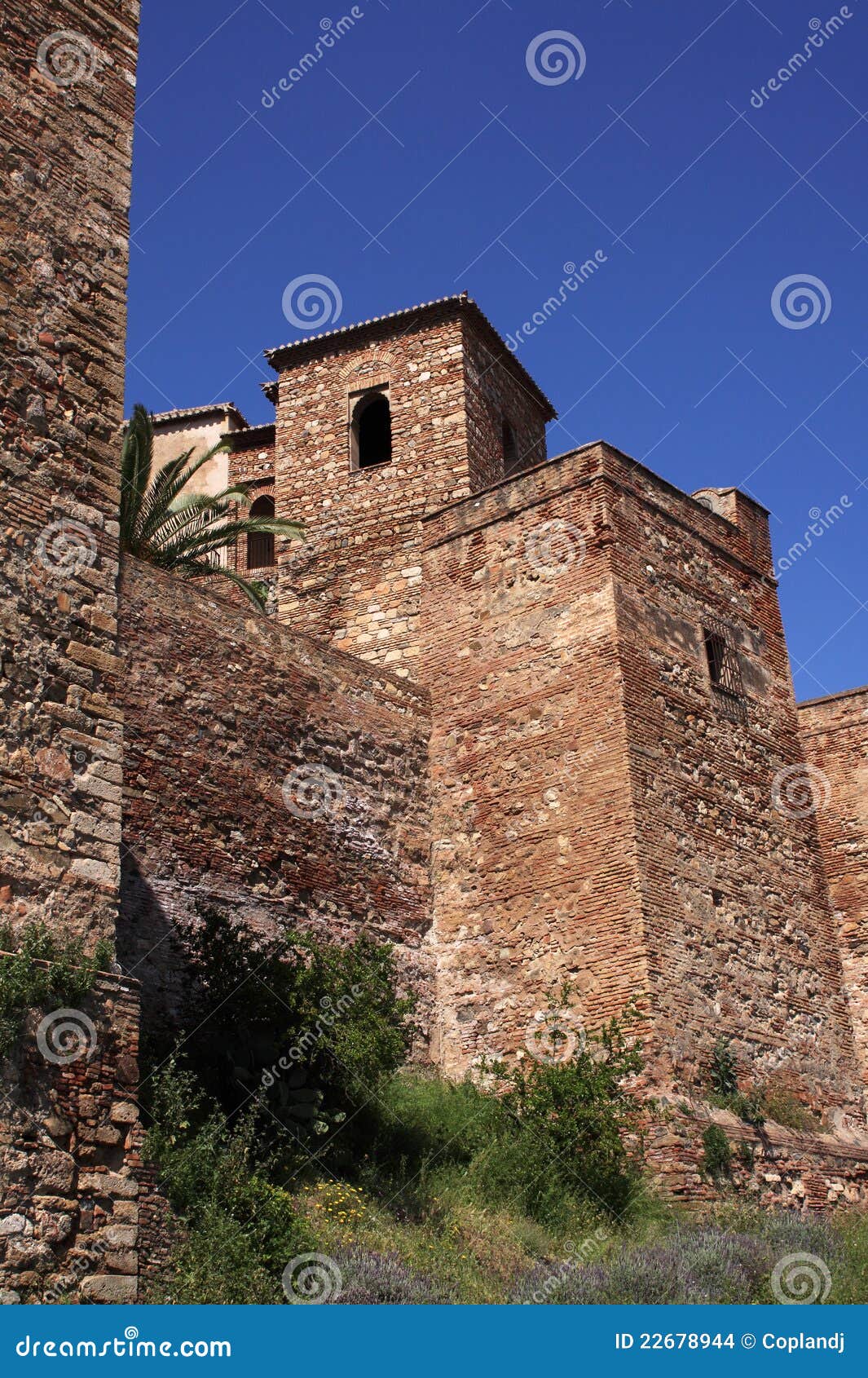 Malaga Alcazaba castle stock photo. Image of arab, fort - 22678944