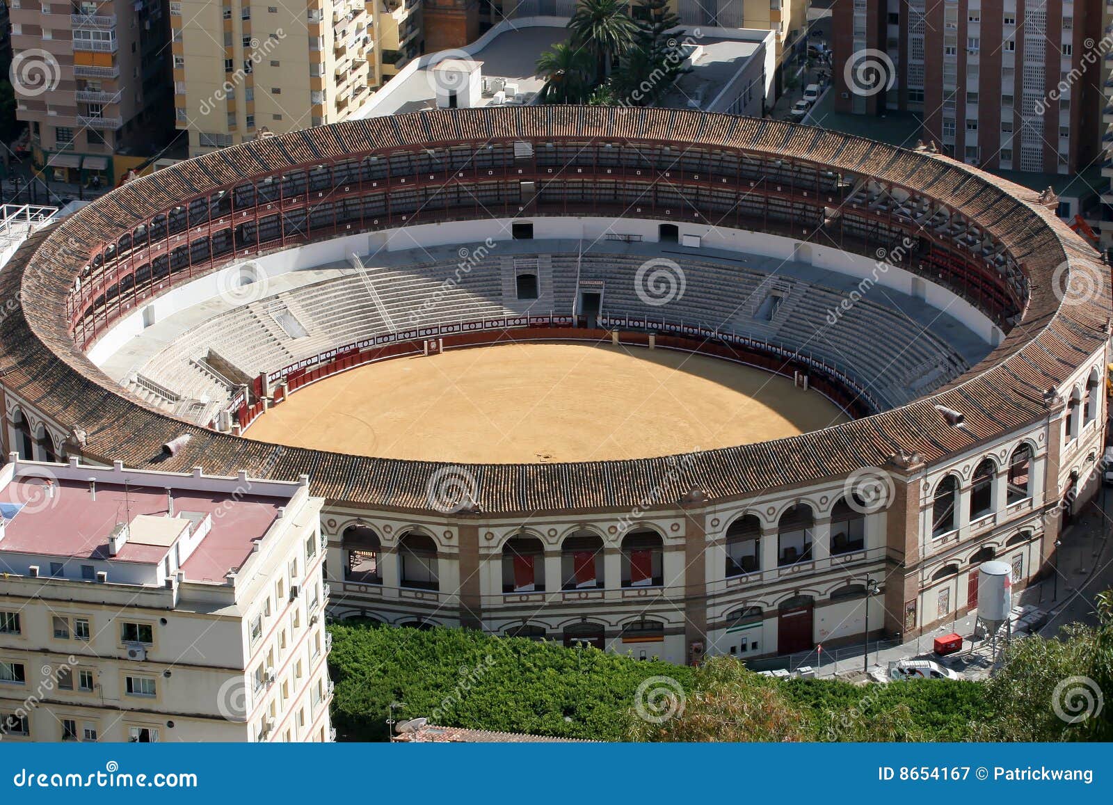 Malaga arena detail stock image. Image of background, architecture ...