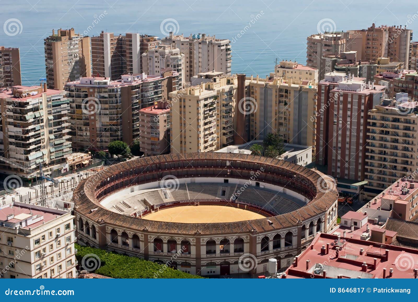 Malaga arena over view stock image. Image of capital, house - 8646817